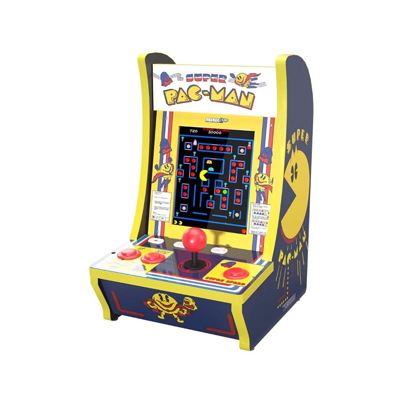 Arcade1Up Super Pac-Man Counter Cades with Lit Marquee and Headphone ...